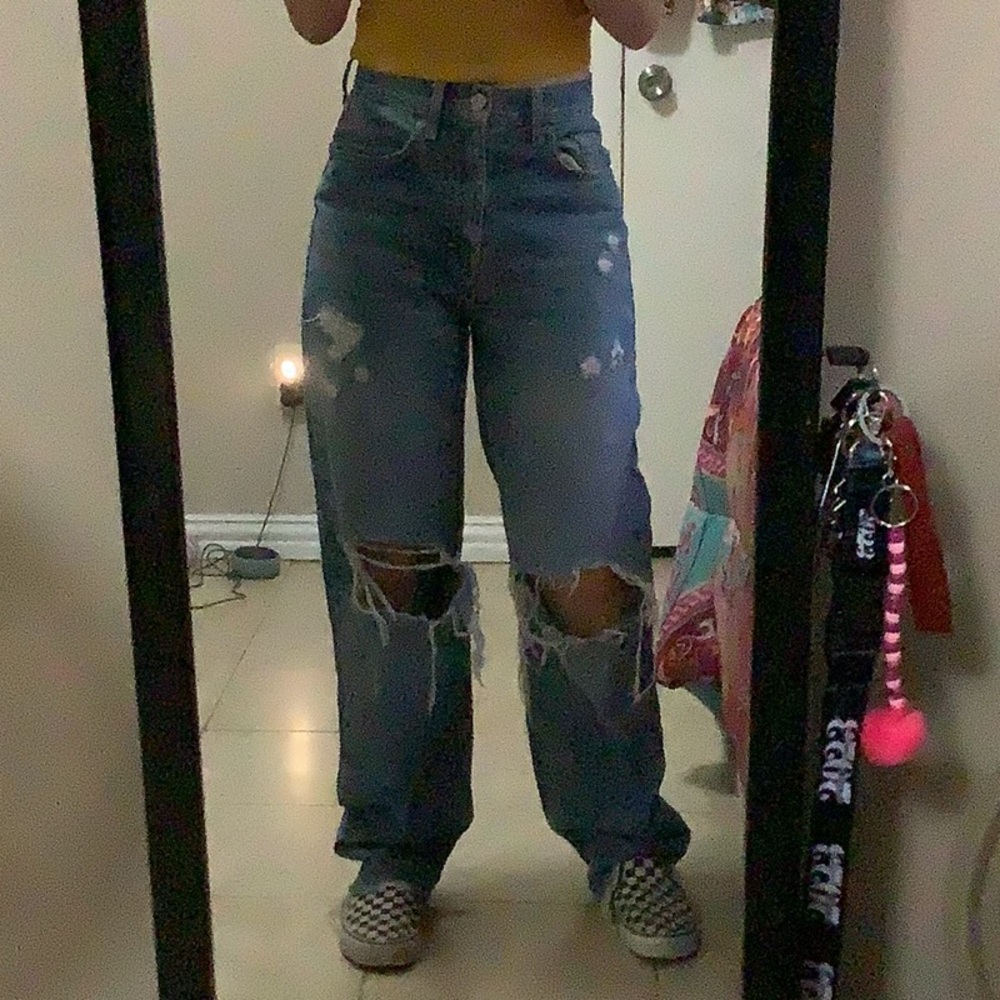 Bog Ripped Baggy Jeans - Gem